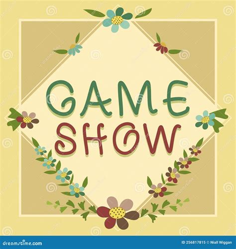 Hand Writing Sign Game Show Internet Concept Program In Television Or Radio With Players That