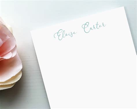 personalized cursive name notepad custom script name notepad etsy