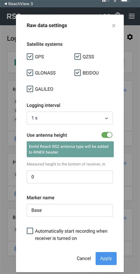 Emlid RS Antenna Height Logging Base Mode Emlid Flow Emlid Flow Emlid Community Forum