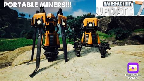 Building Our First Portable Miner Satisfactory Multiplayer Youtube