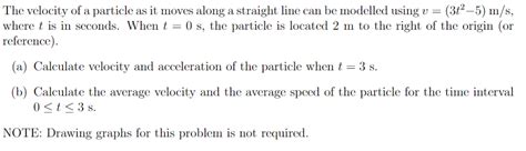 Solved The Velocity Of A Particle As It Moves Along A Chegg