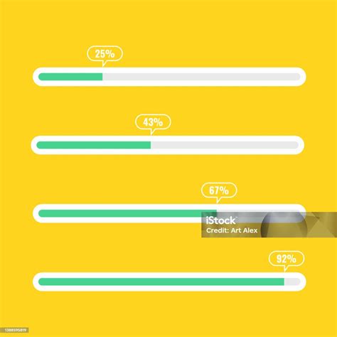 Progress Bar Of File Copying Template Vector Illustration Stock