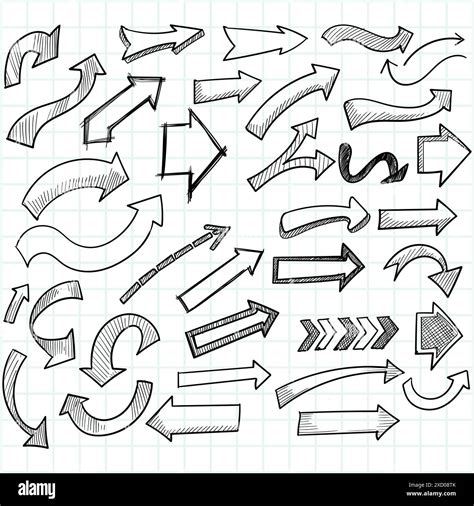 Hand Drawn Creative Directional Arrow Set Stock Vector Image Art Alamy