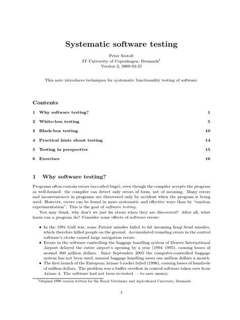 Systematic Software Testing Pdf Method Computer Programming Unit Testing
