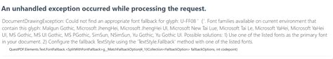 Documentdrawingexception Could Not Find An Appropriate Font Fallback