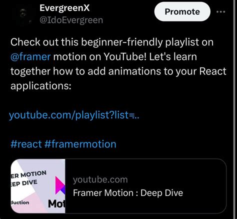 ido evergreen on linkedin reactjs framermotion animation