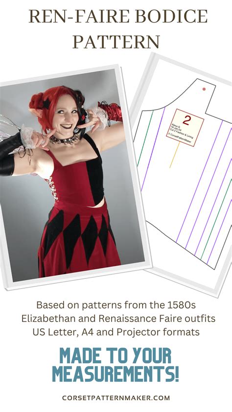 Ren Faire Bodice Custom Corset Pattern Corset Pattern Maker
