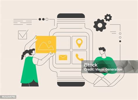 Smartwatches Mobile Apps Development Abstract Concept Vector