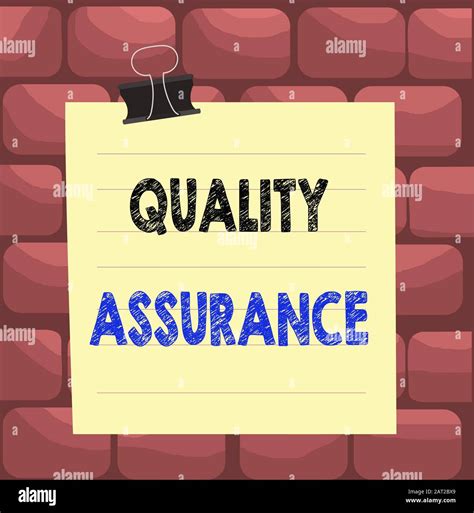 Handwriting Text Quality Assurance Conceptual Photo Preventing Mistakes And Defects In