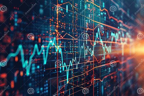 Digital Data Flow Abstract Stock Market Visualization Stock