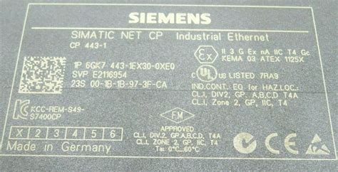 New Siemens 6gk7443 1ex30 0xe0 Communication Processor 6gk74431ex300xe0 Sb Industrial Supply Inc