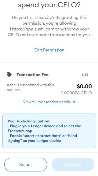 Cant Approve Transactions On Celo Rmetamask