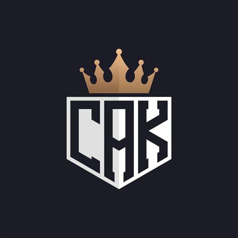 Premium Vector Luxury Cak Logo With Crown Elegant Initials Cak Letter