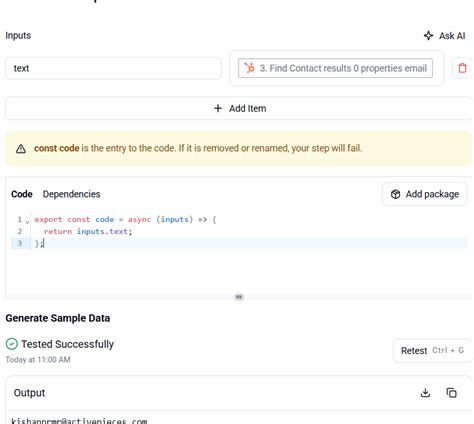 String Variable From Previous Step In Code Block Not Behaving As Expected Need Help