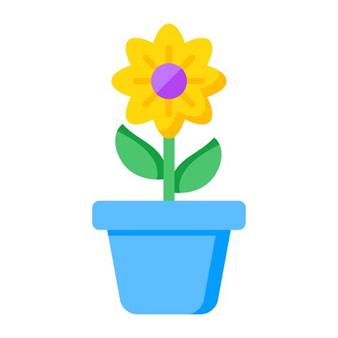 Conceptualizing Flat Design Icon Of Flowerpot 20082818 Vector Art At