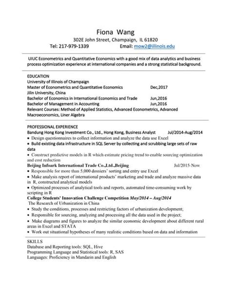 Fiona Wang Cv Uiuc Pdf