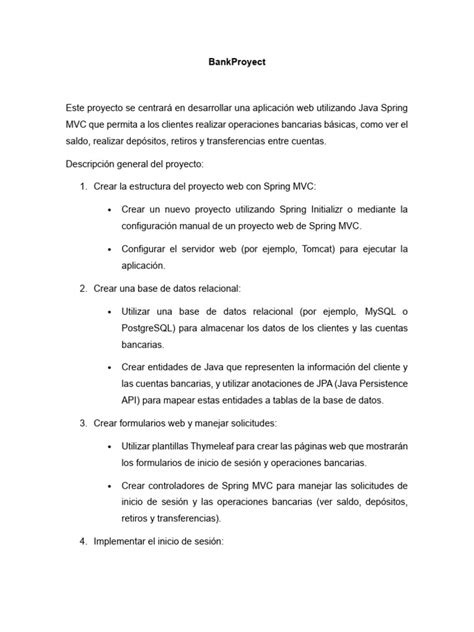 Proyecto En Java Pdf Bases De Datos Java Lenguaje De Programación