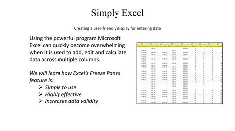 Excel Freezing Panes Pptx
