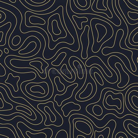 Topographic Map Seamless Pattern Stock Vector Illustration Of