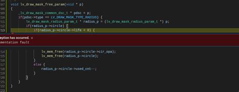 Segmentation Fault Lvdrawmaskfreeparam How To Lvgl Forum
