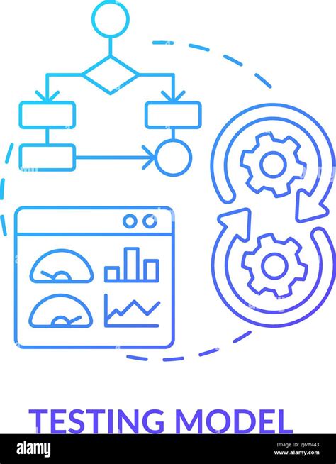 Testing Model Blue Gradient Concept Icon Stock Vector Image And Art Alamy