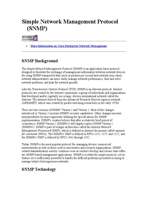 Simple Network Management Protocol Pdf Communications Protocols Computer Network