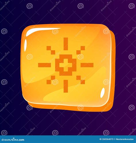Day Mode Glossy Ui Button With Pixelated Icon Stock Vector Illustration Of Pixel Arcade