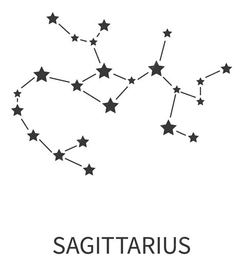 Premium Vector Sagittarius Star Sign Astrological Constellation
