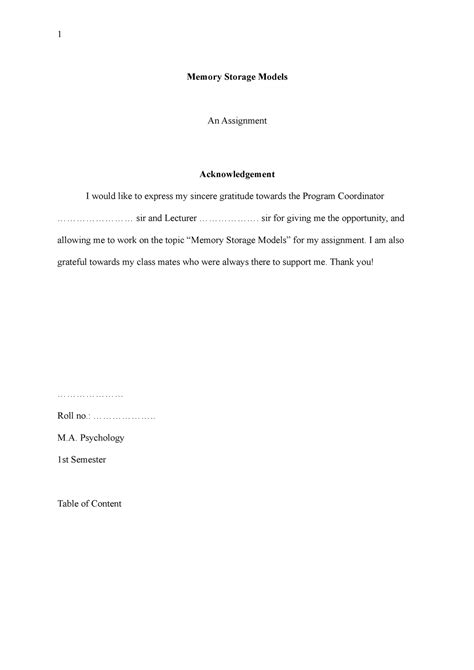 Memory Storage Model Sir And Lecturer Sir For