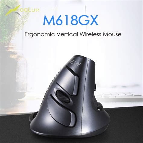 Delux M618 Gx Ergonomic Vertical Wireless Mouse 6 Vicedeal