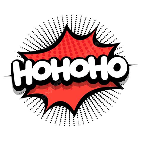 Hohoho Buku Komik Pidato Ledakan Ilustrasi Seni Vektor Gelembung Untuk