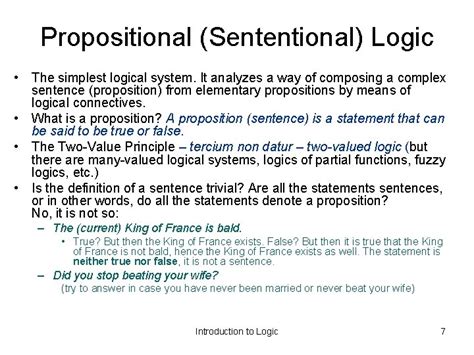 Introduction To Logic Lesson 2 Propositional Logic Marie