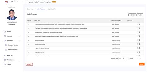 Audit Program Templates Auditframe