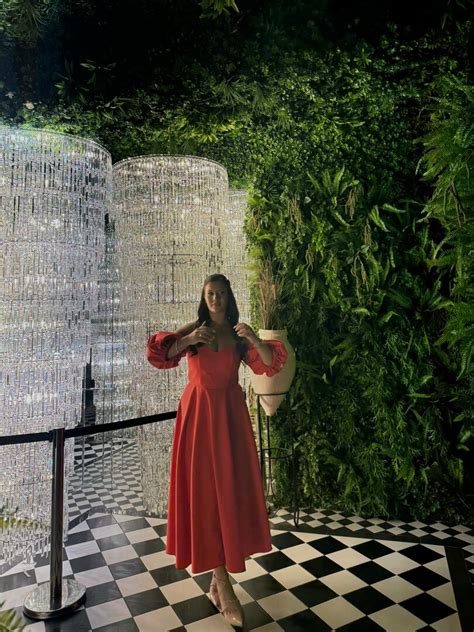 Somemoss წითელი კაბა კორსეტი მოკლე სახელოთი