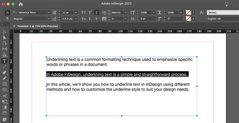 How To Underline Text In InDesign Bobs SEO