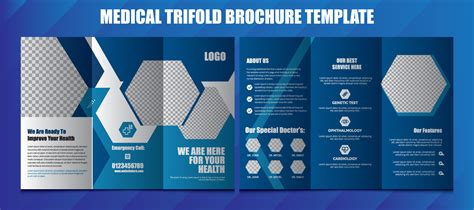 Medical Hospital Tri Fold Brochure Template Layout Design Corporate
