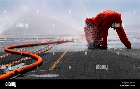 Crew Aboard Nimitz Class Aircraft Carrier Uss Abraham Lincoln Inspect