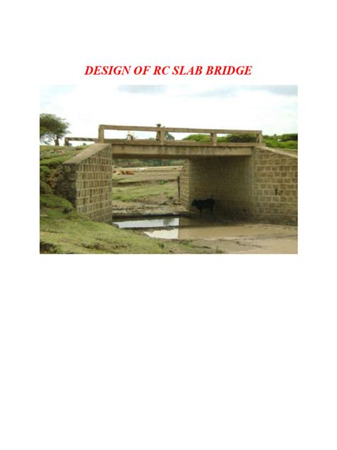 Design Of Rc Slab Bridge Pdf Concrete Youngs Modulus