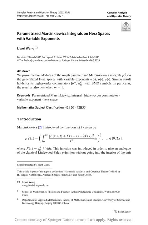 Parametrized Marcinkiewicz Integrals On Herz Spaces With Variable Exponents