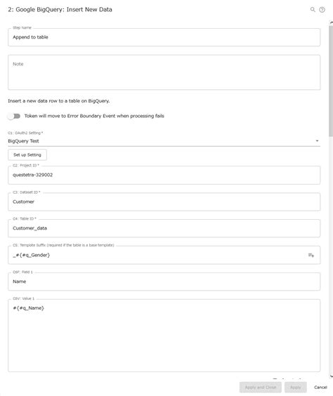 Adding Data To Bigquery Automatically Questetra Support