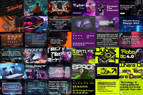 Cyberpunk Font Bundle Bundle Font