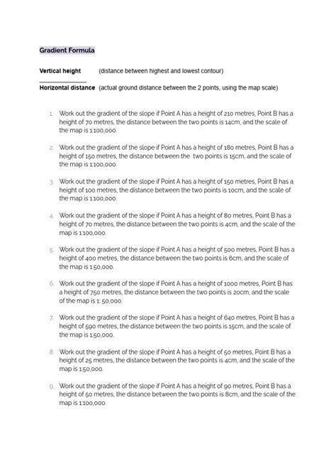 Gradient Calculation Questions Pdf Gradient Calculation Questions Pdf