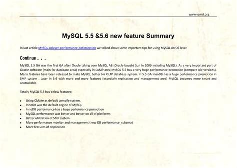 Mysql 55and56 New Features Summary Ppt