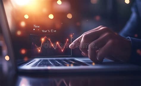 Person Interacting With Digital Data Visualization On Laptop Screen