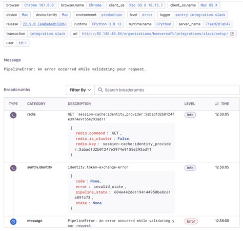 Slack Integration Throws An Error On Setup On Premise · Issue 40828 · Getsentrysentry · Github