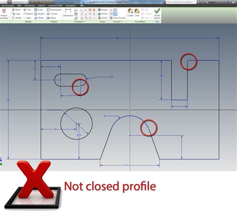 sketch closed profile indicator autodesk community