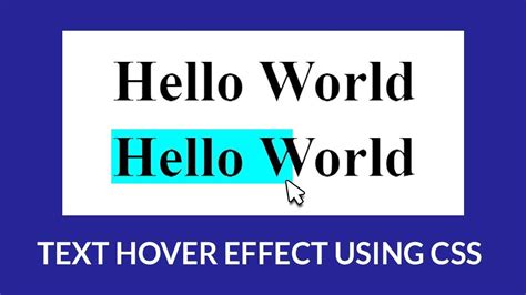 Text Hover Effect Using Css Advance Css Hover Effect Youtube