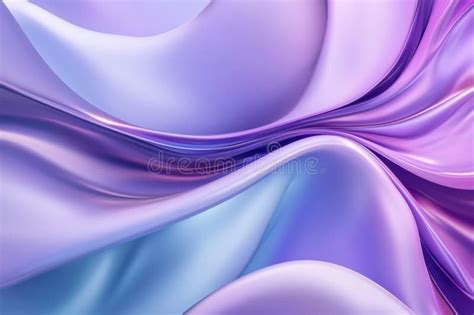 Elegant Flowing Abstract 3d Design With Soft Curves And Gradients In Purple And Blue Hues