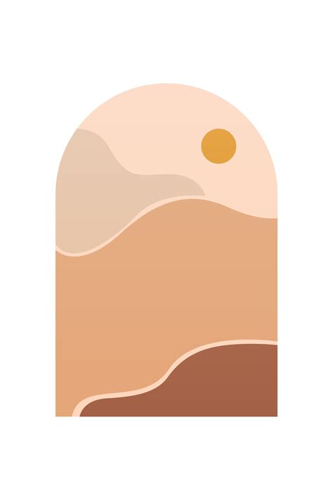 Boho Background Illustration Abstract Landscape Background 35534089 Vector Art At Vecteezy