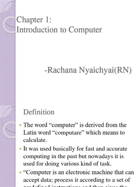 Chapter1 2 1 Pdf Computer Data Storage Central Processing Unit
